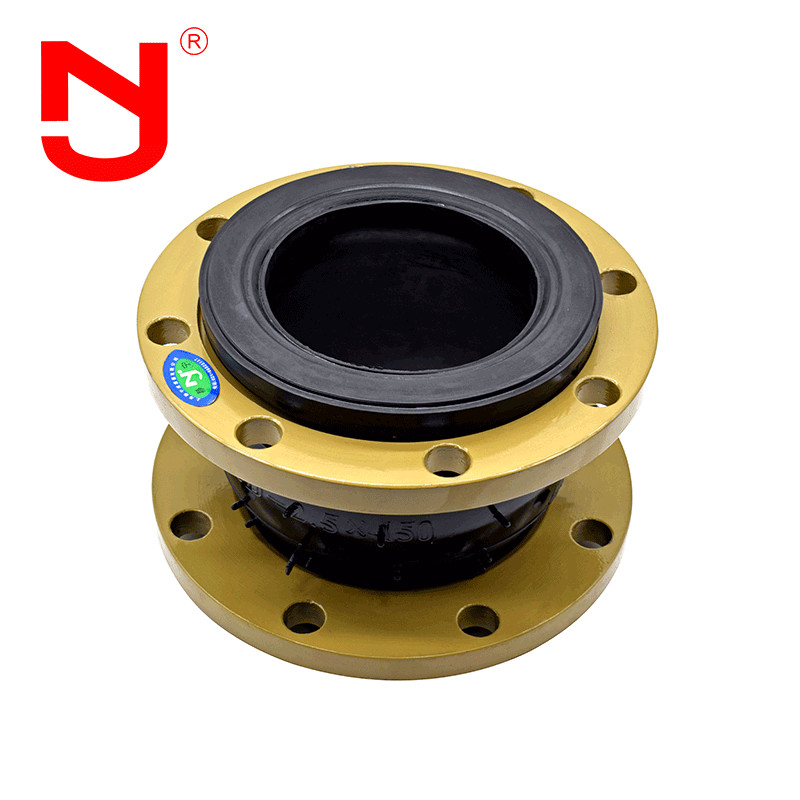 Galvanized Steel End Fittings Single Sphere Rubber Expansion Joint 150 PSI