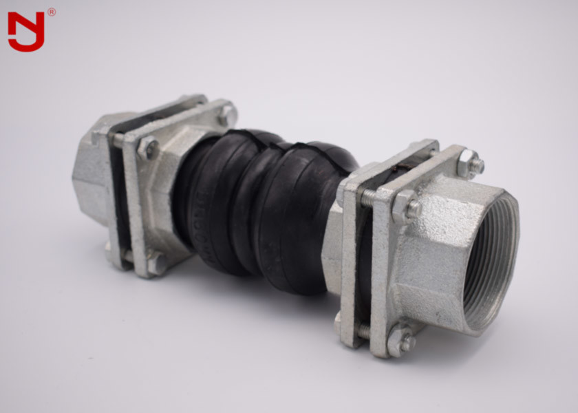 Flexible Threaded Expansion Joint , Double Bellows Expansion Joint Gas ...