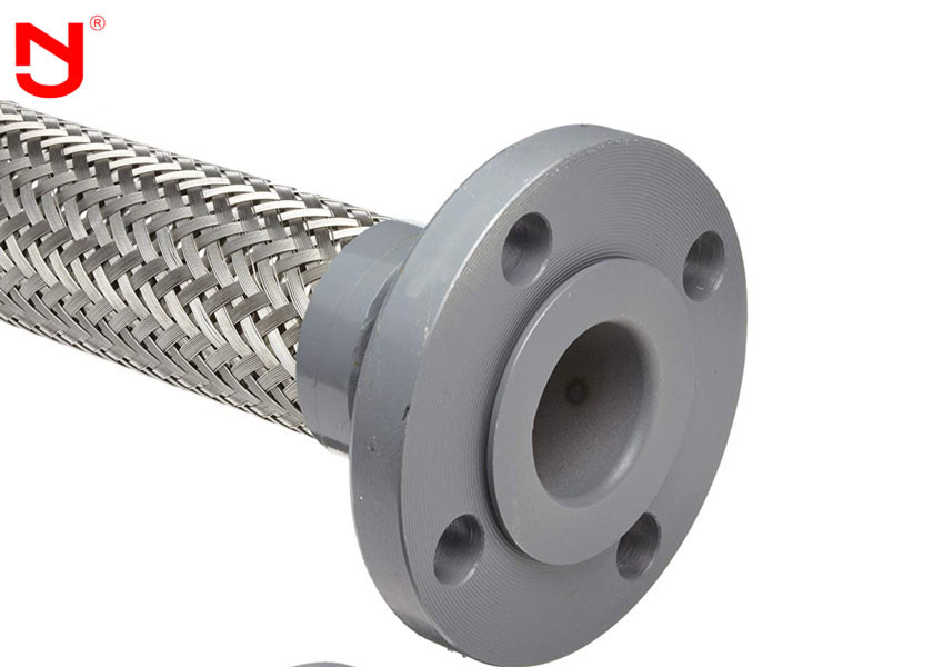 Double Wire Metal Braided Hose Steel Belt Net Both Ends Flange ...