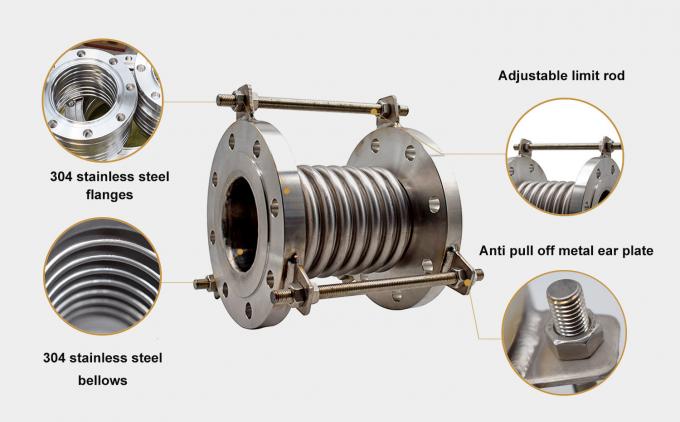 Stainless Steel Flexible Metal Steam Expansion Bellows Ss 316 Joint